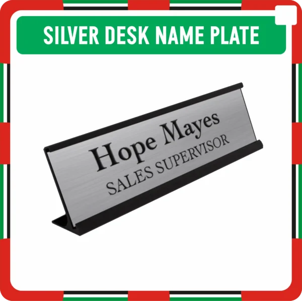 Silver Desk Name Plate Makers in Dubai | Silver Desk Name Plate Near Me